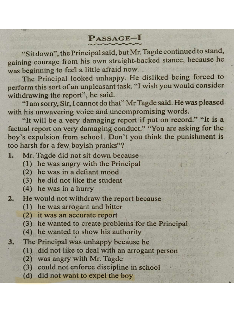 Passage Sheet | PDF