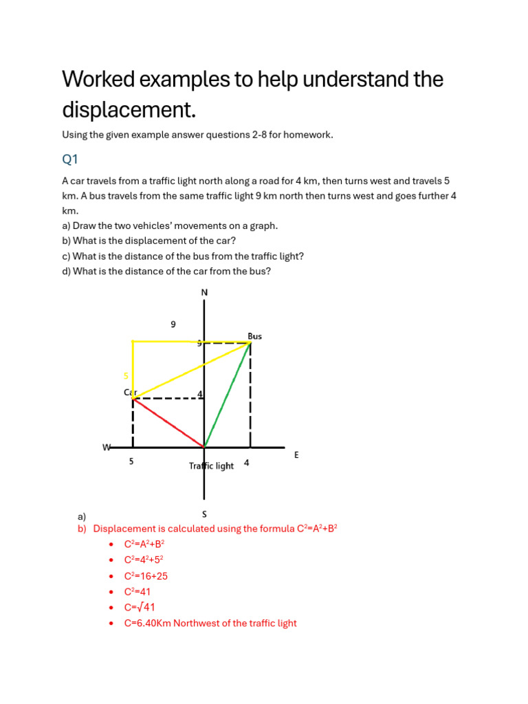 Displacement Calculation Exercises | PDF | Hiking | Outdoor Recreation