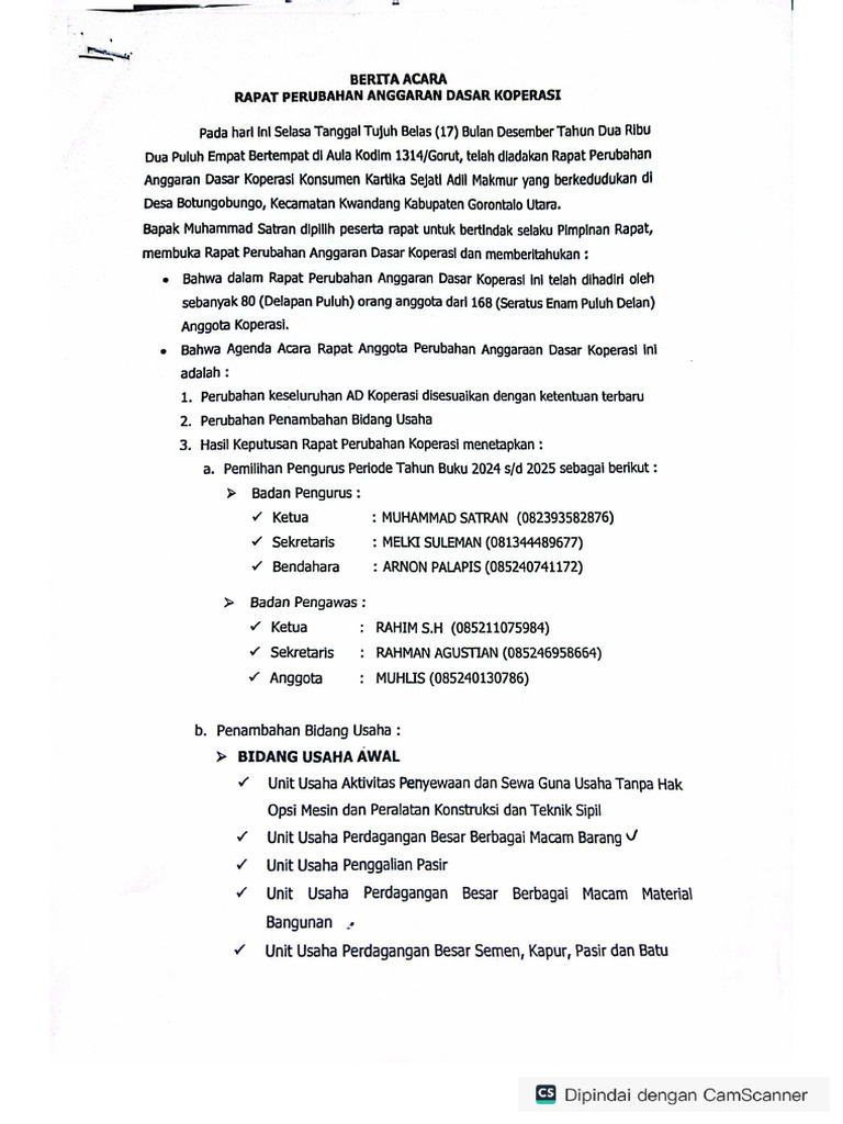 Ba Perubahan Koperasi | PDF