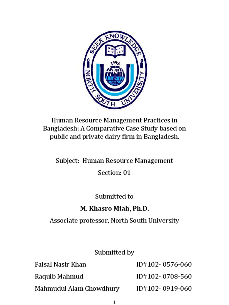 Human Resource Management-Project | PDF | Human Resource Management | Dairy