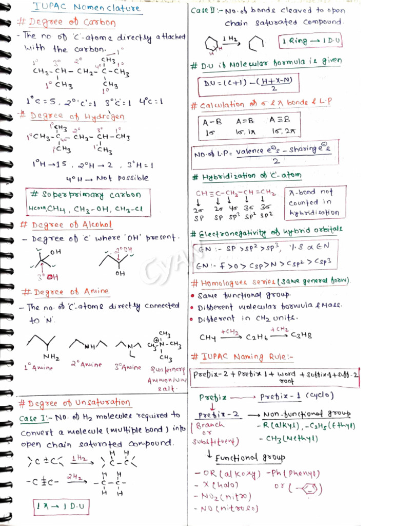 Organic Chemistry Handwritten Notes | PDF