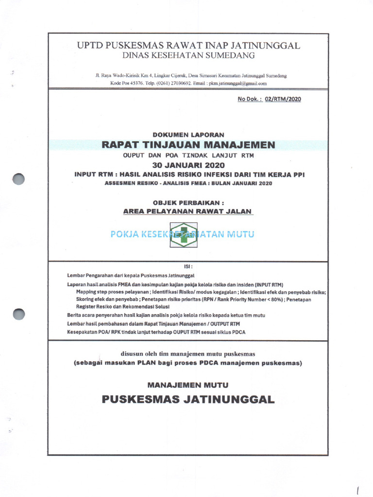 2020-PROGRESS PDCA DALAM PENERAPAN MANAJEMEN RISIKO-DOKUMEN TH 2020 ...