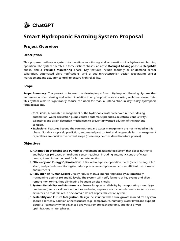 Smart Hydroponic Farming Automation | PDF | Automation | Microcontroller