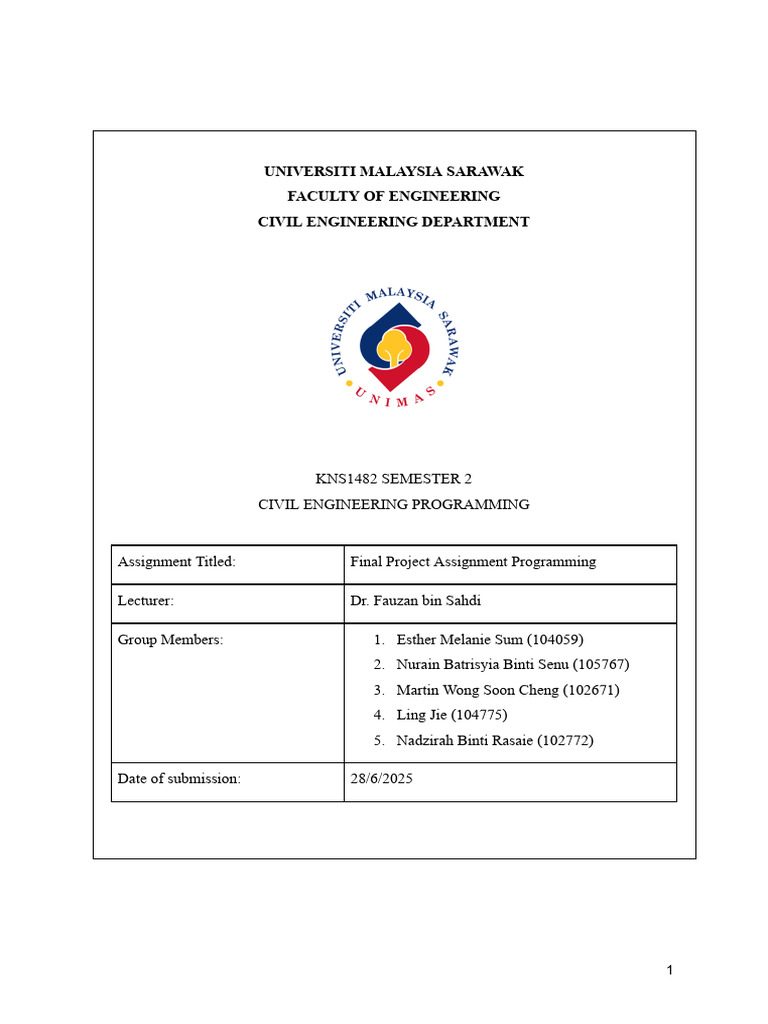 Final Project Programming | PDF | Bending | Beam (Structure)
