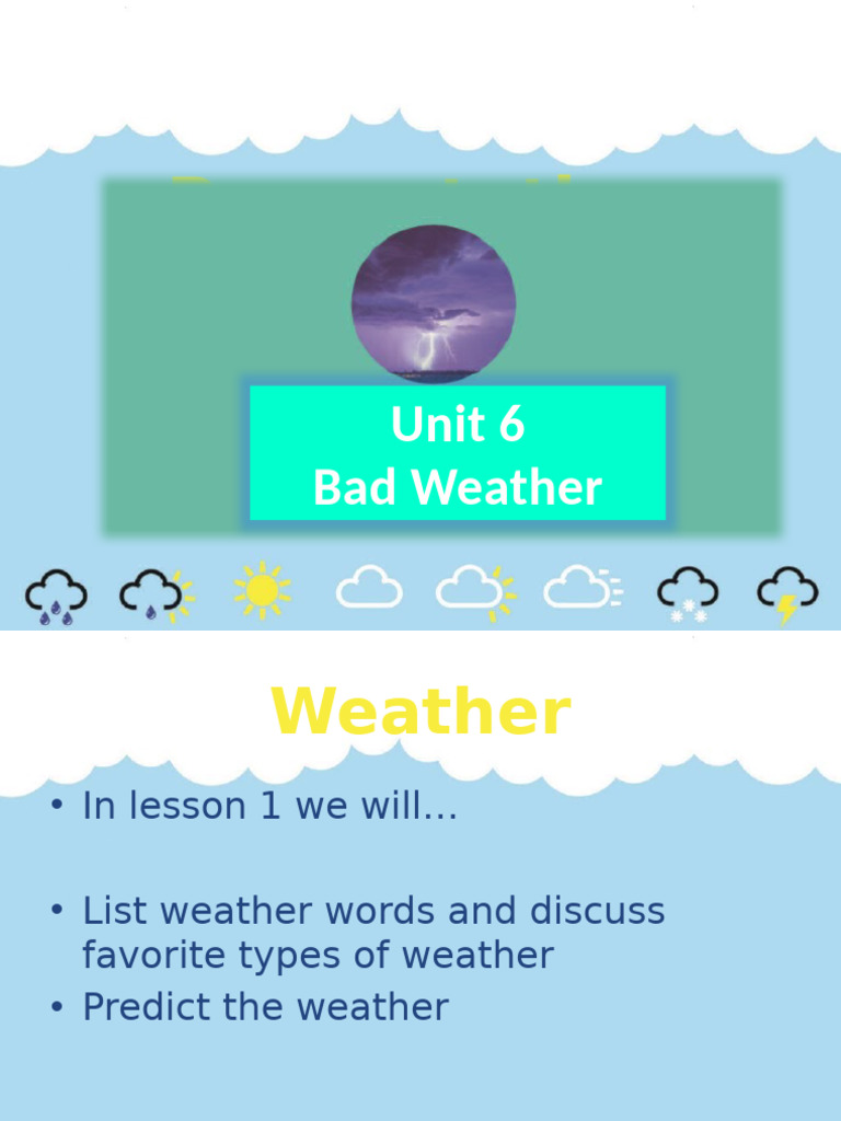 E6 - Unit 6-1 (2) (3) (5) - 1 | PDF | Weather Forecasting | Weather