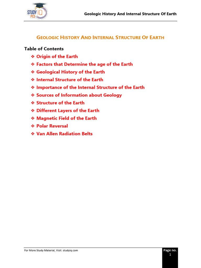 Earth's Geologic History & Structure | PDF | Planetary Core | Earth