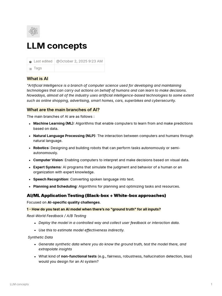 LLM Concepts | PDF | Artificial Intelligence | Intelligence (AI ...