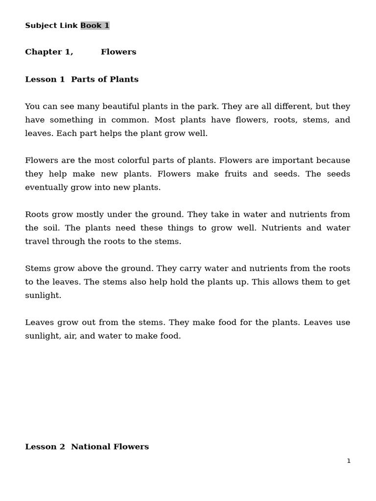 Understanding Plant Parts and Flowers | PDF | Foods | Healthy Diet