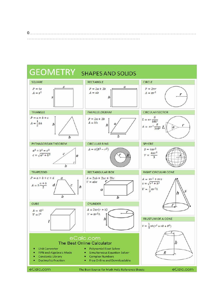 Geometry Formulas | PDF
