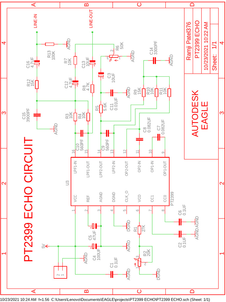 Pt2399 Echo Circuit Diagram | PDF
