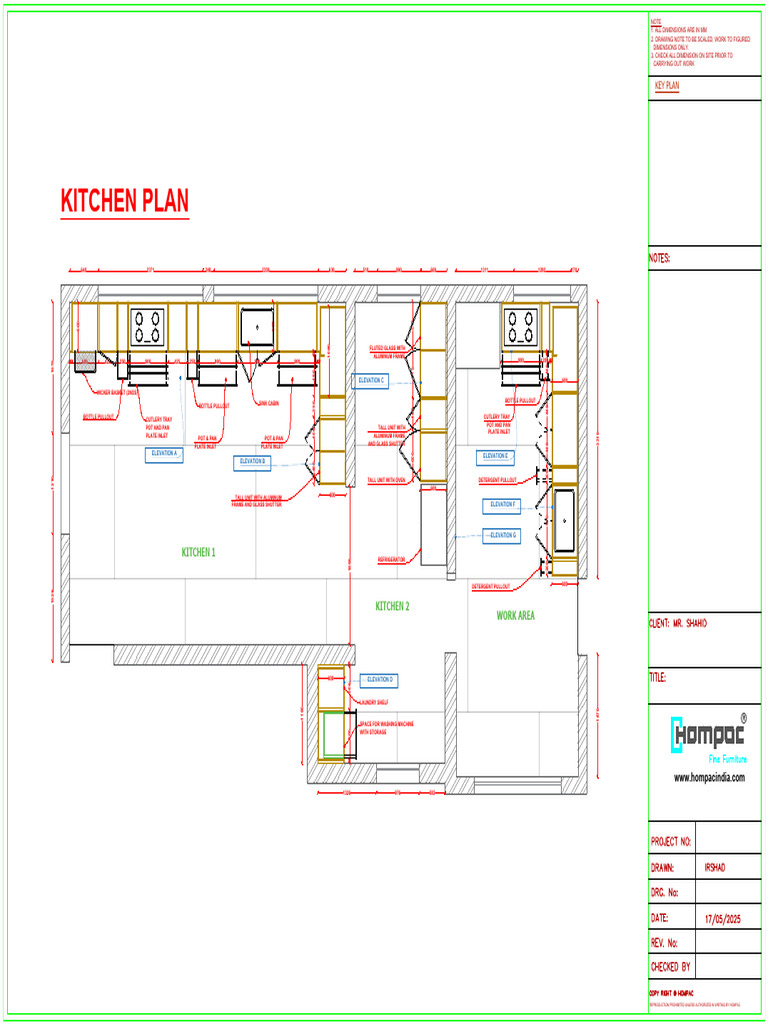Kitchen 1, 2 & Work Area Details (2d) | PDF | Kitchen | Domestic Implements