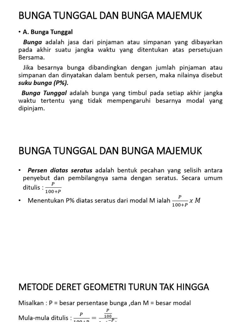 BUNGA TUNGGAL DAN BUNGA MAJEMUK Kelas 11 - Ke 1 | PDF