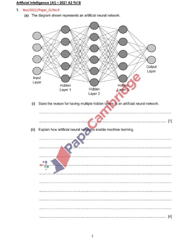 2021 Artificial Intelligence AI A2 9618 | PDF