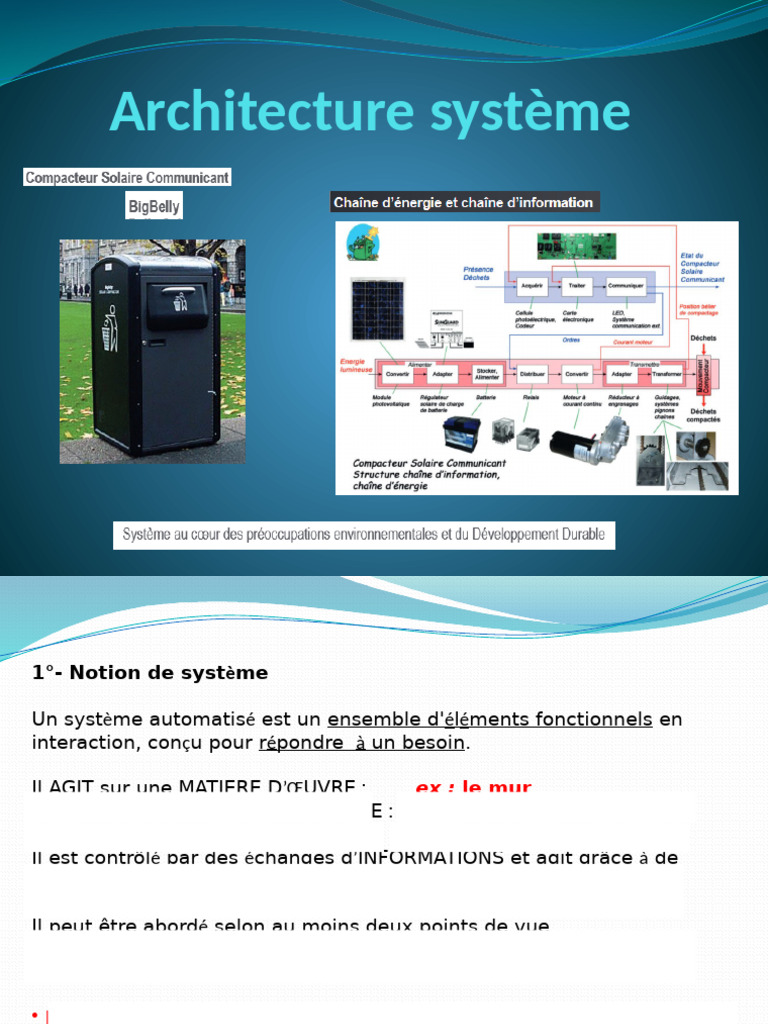Act1 - Cours - Architecture Système | PDF | Pneumatics | Sensor