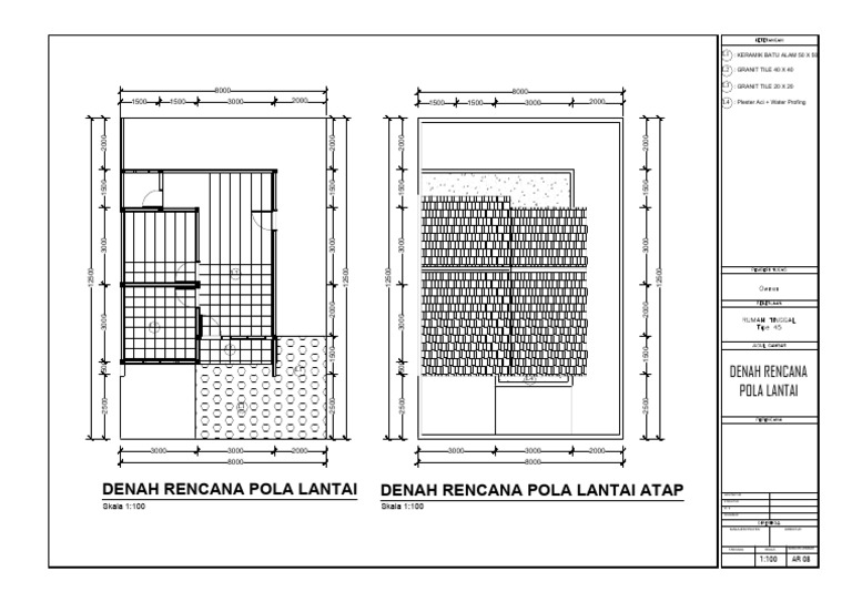 08.rencana Pola Lantai Dan Atap | PDF