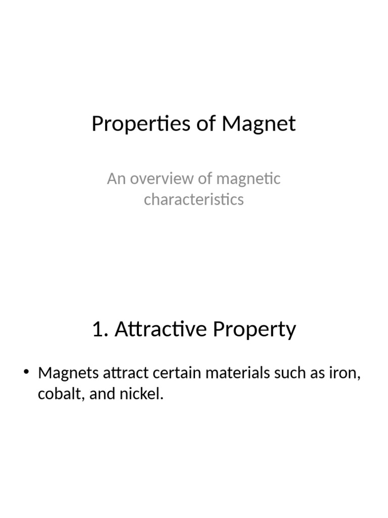 Lesson No 53 Properties of Magnet Detailed | PDF