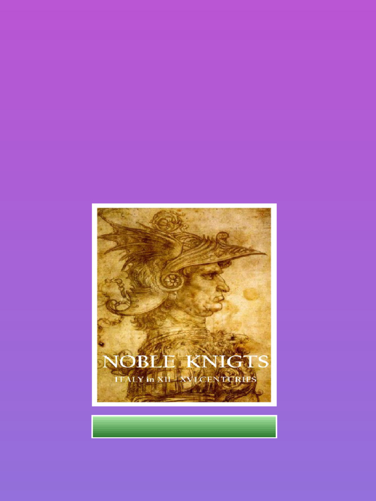 Noble Knigts Italy in Xii Xvi Centuries Instant Download 2025 | PDF