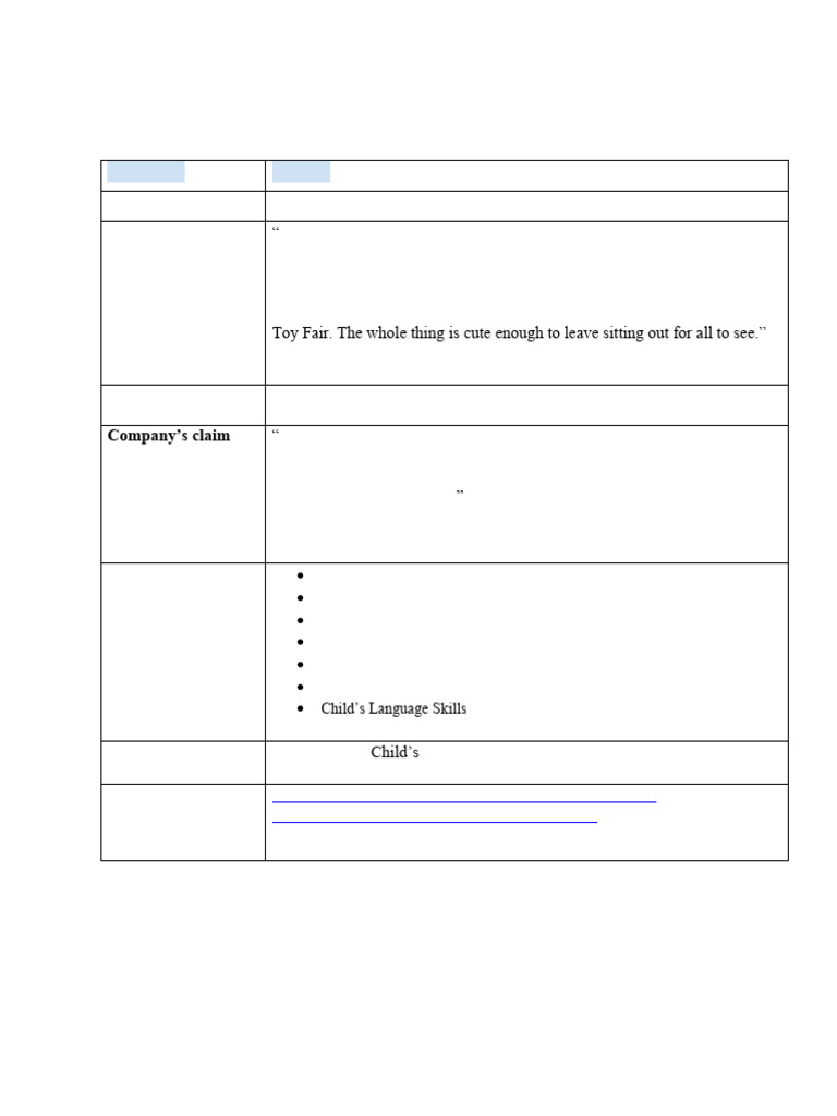 Template For Toy Story Part 2A | PDF