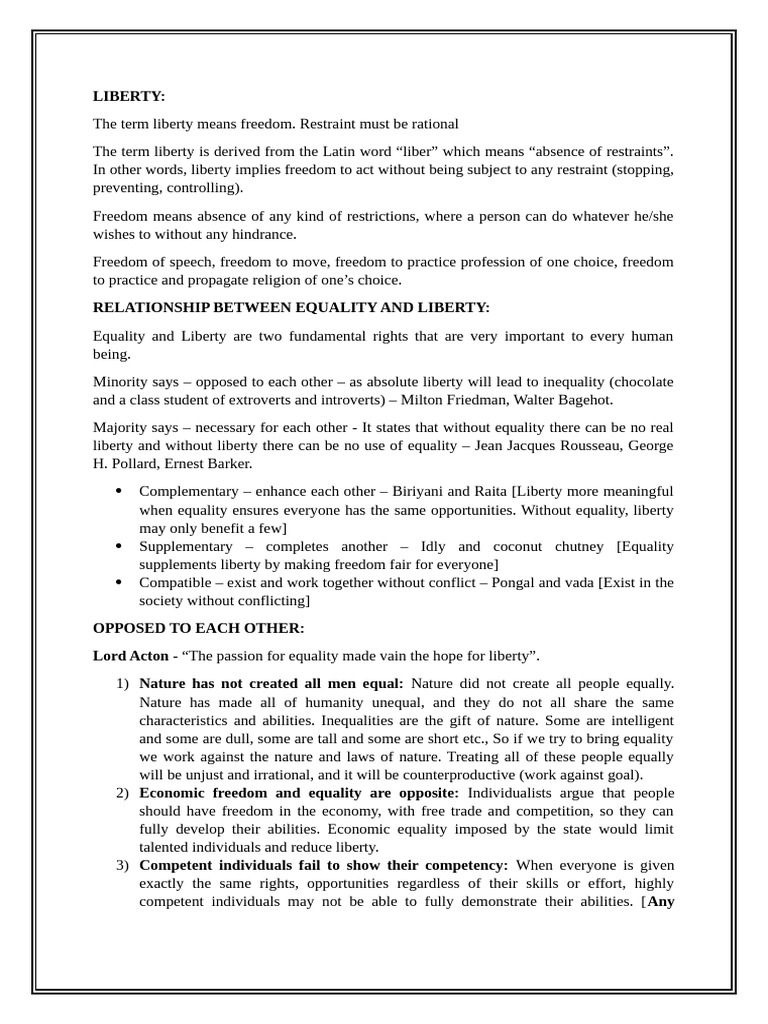 Understanding Liberty and Equality Dynamics | PDF | Liberty ...