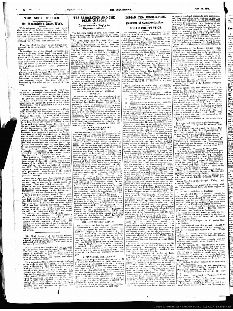 Letter Financial Dispute the Englishman _ 20 June 1912 | PDF