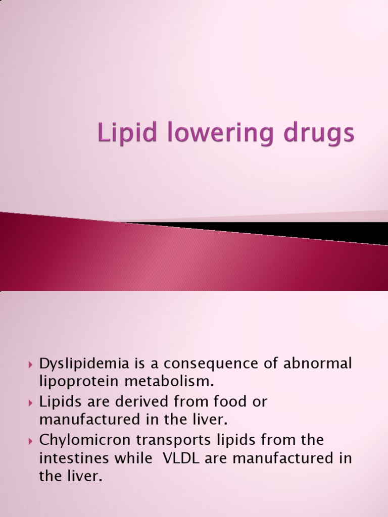 Lipid Lowering Drugs | Lipoprotein | Low Density Lipoprotein