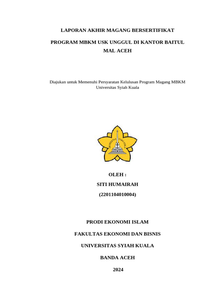 Laporan Akhir Siti Humairah | PDF