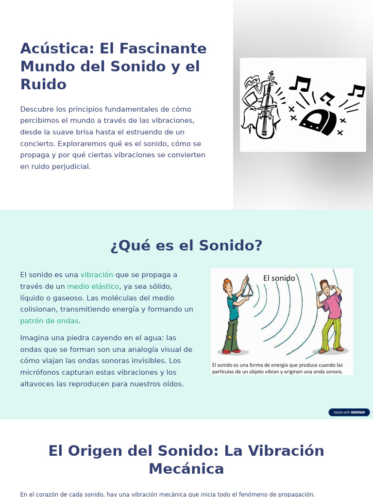 Acustica El Fascinante Mundo Del Sonido y El Ruido | PDF | Sonido | Decibel