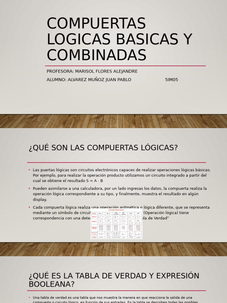 Compuertas Lógicas: Tipos y Funciones | PDF | Puerta lógica | Lógica ...