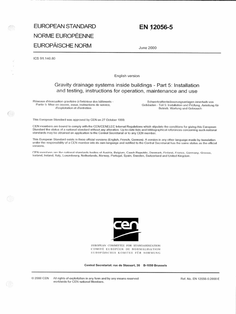 En 12056-5 - en - Ed - 2000 | PDF