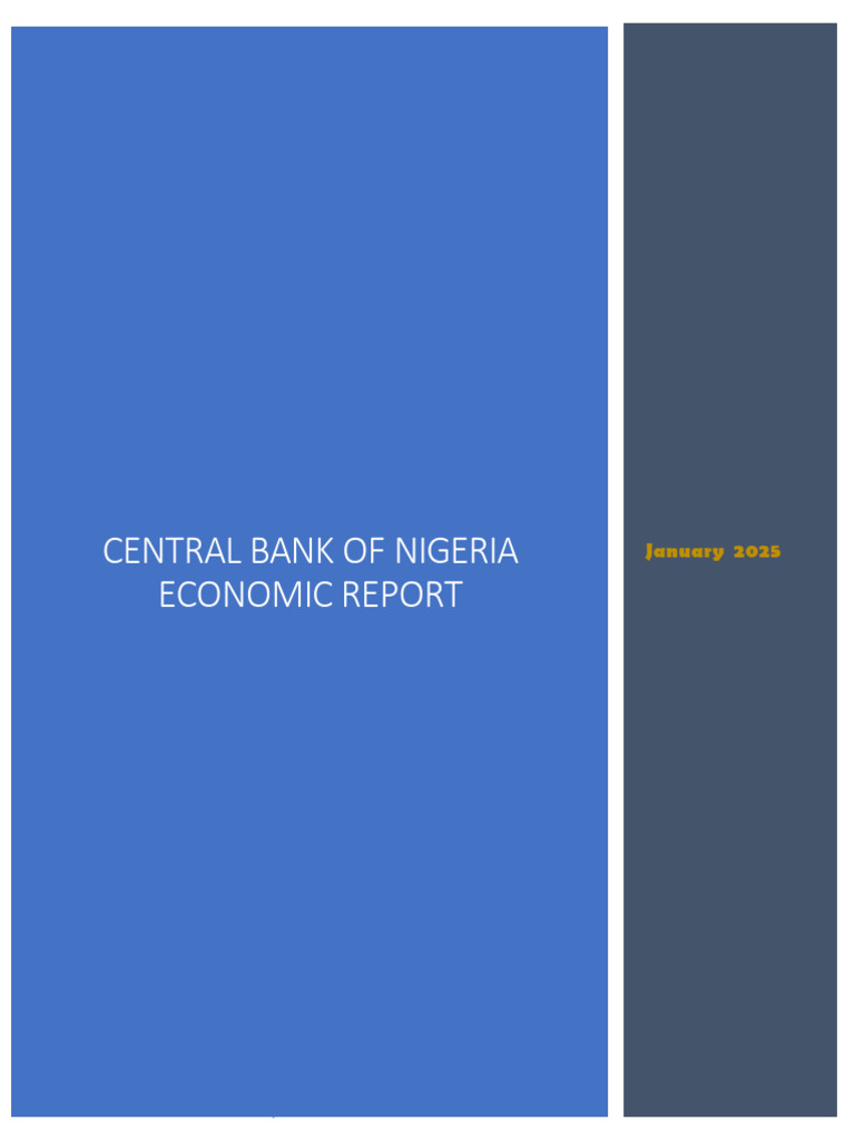 CBN Economic Report - January 2025 | PDF | Cost Of Living | Fiscal Policy