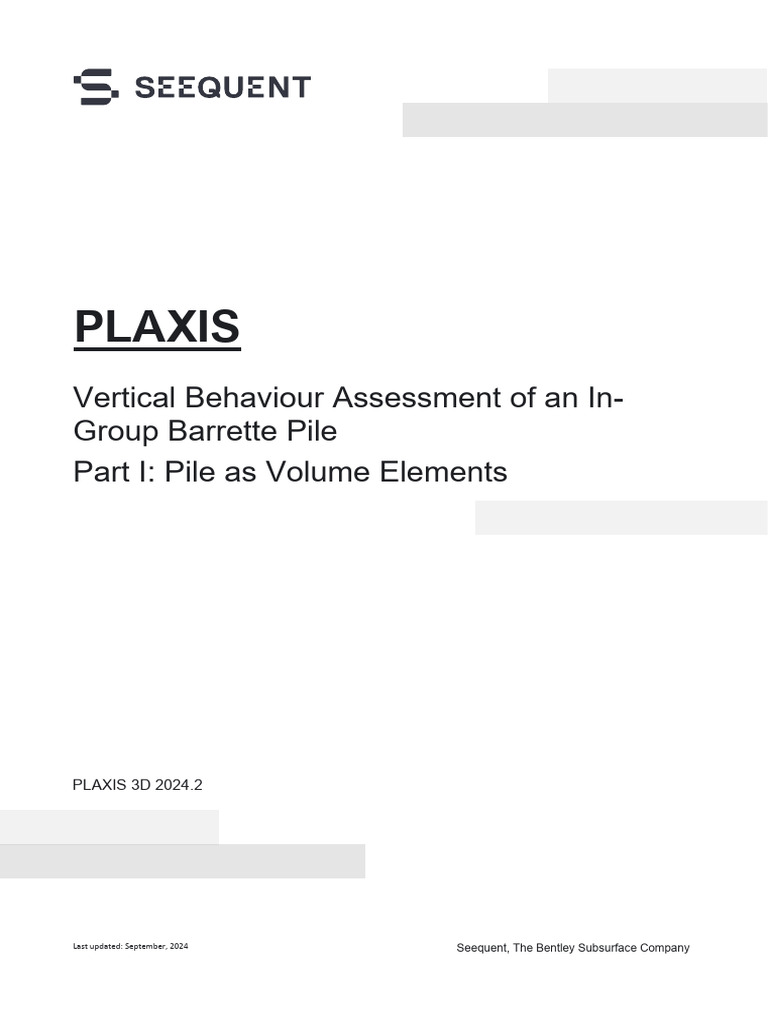 Vertical Behaviour Assessment On An In-Group Barrette Pile - Part I ...