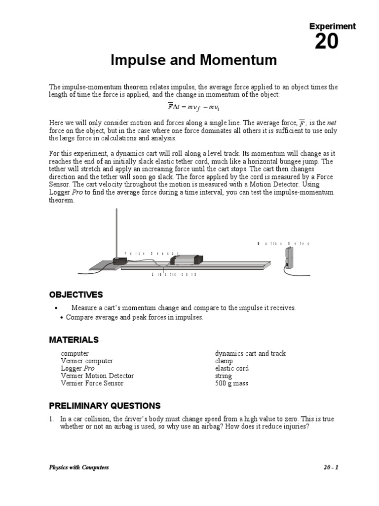 Impulse-Momentum Experiment Analysis | PDF | Force | Momentum