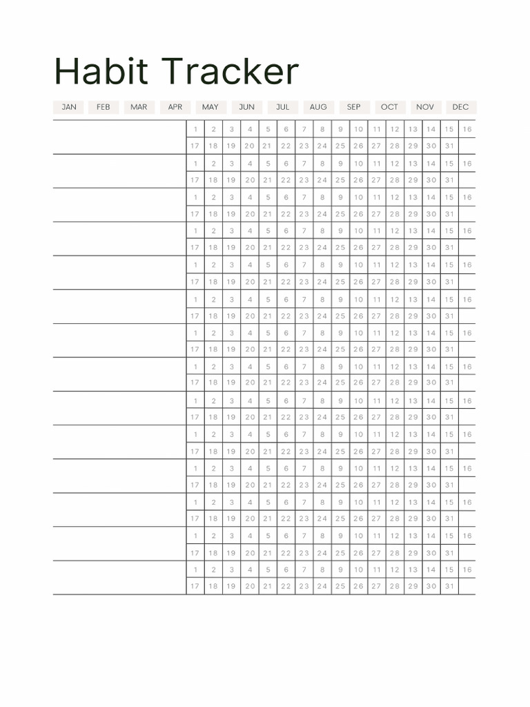 A4 Language Habit Tracker | PDF