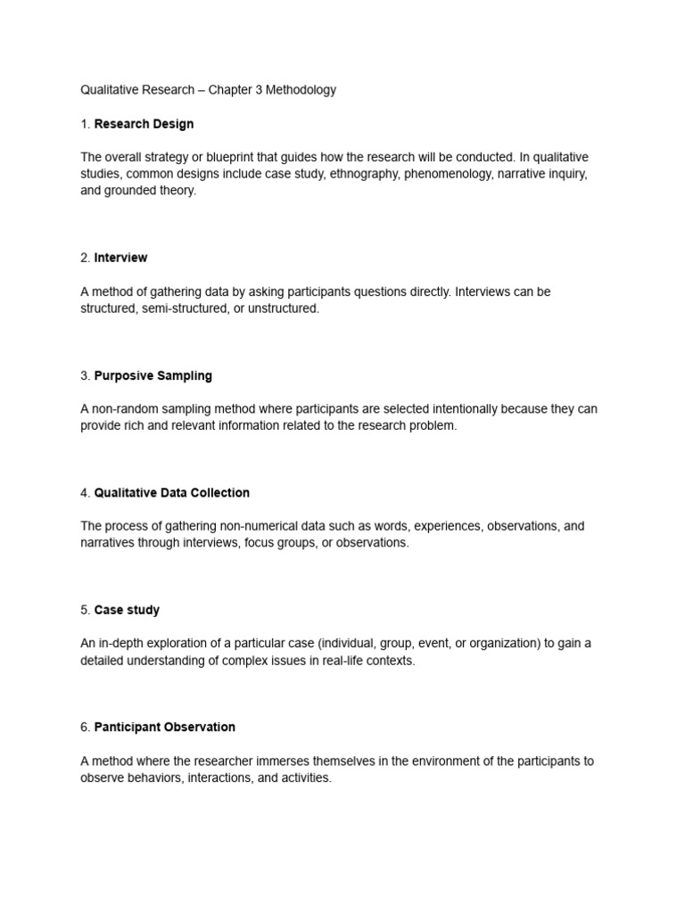 Qualitative Research Methodology Overview | PDF | Qualitative Research ...