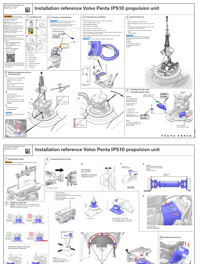 Volvo Penta IPS10 Installation Guide | PDF | Manufactured Goods ...