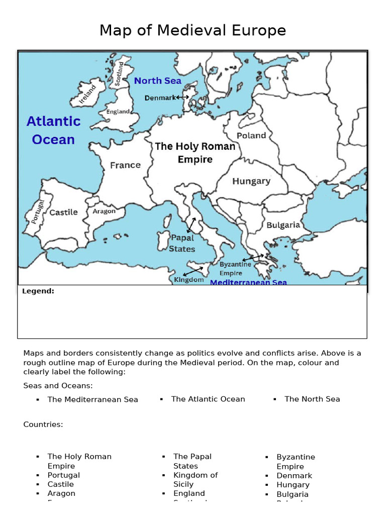 02 Mapping Medieval Europe WS | PDF