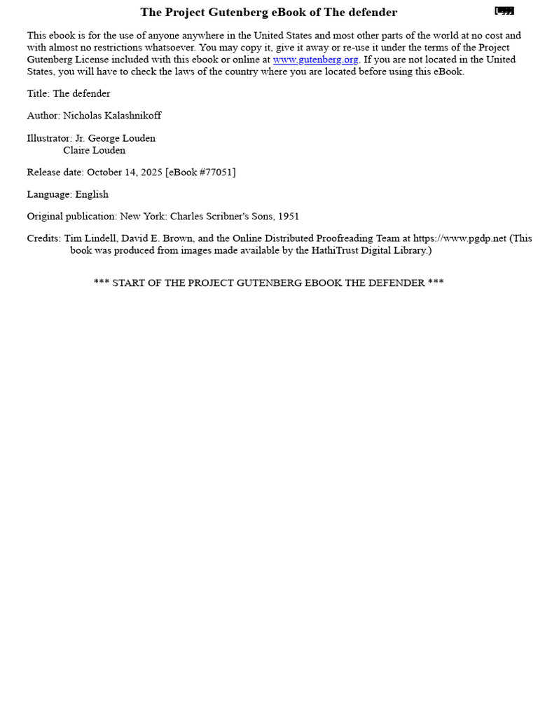 The Defender - Project Gutenberg | PDF | Hunting | Sheep