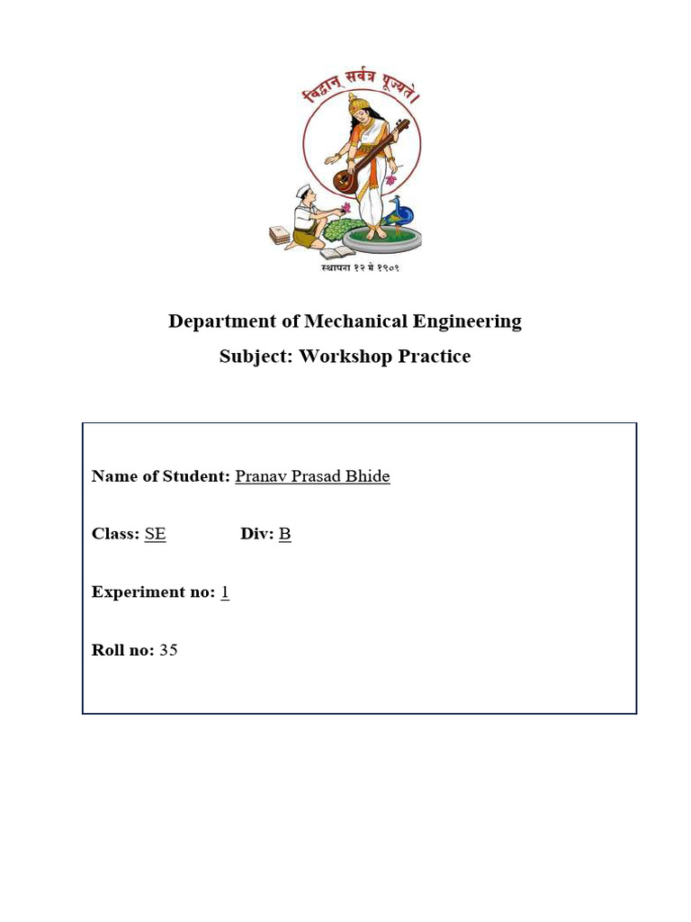 Experiment 2 Workshop Practice Shared Version | PDF | Casting ...