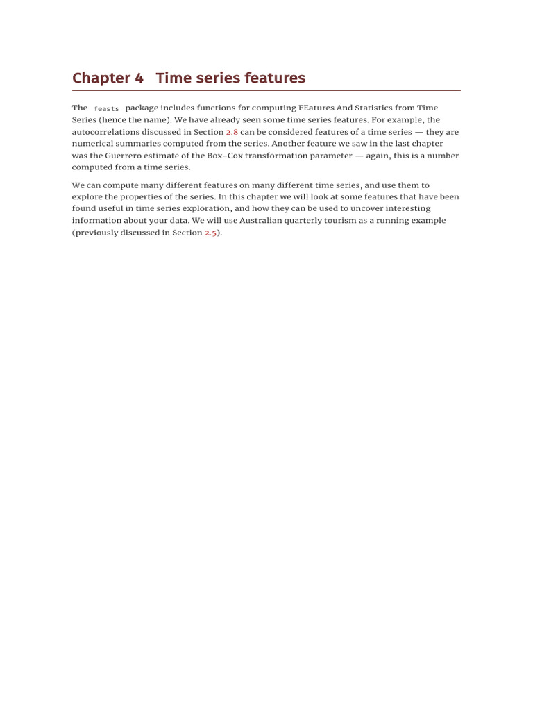 Chapter 4 Time Series Features - 231218 - 170652 | PDF | Principal ...