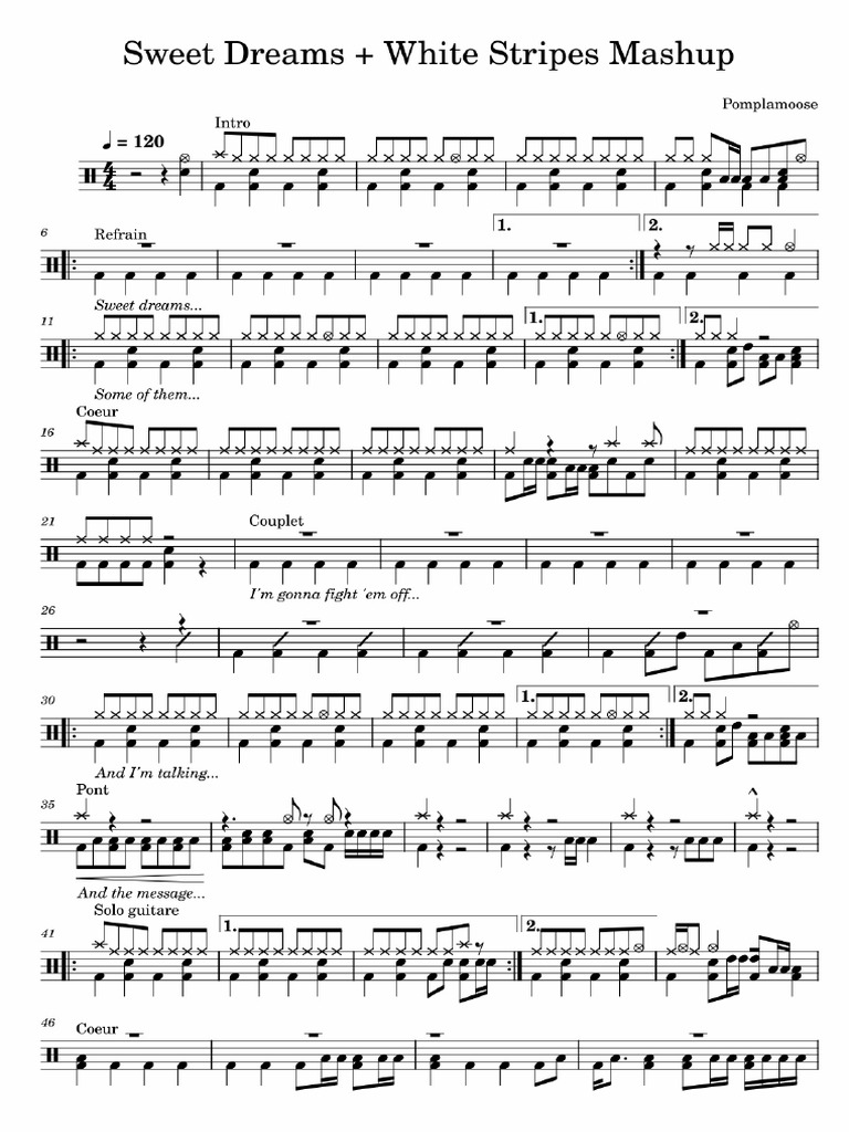 Sweet Dreams - Drums | PDF
