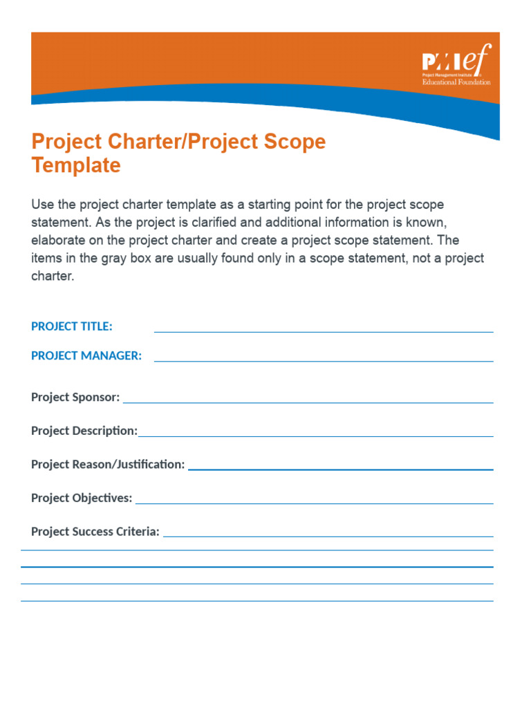 Project Charter Template | PDF