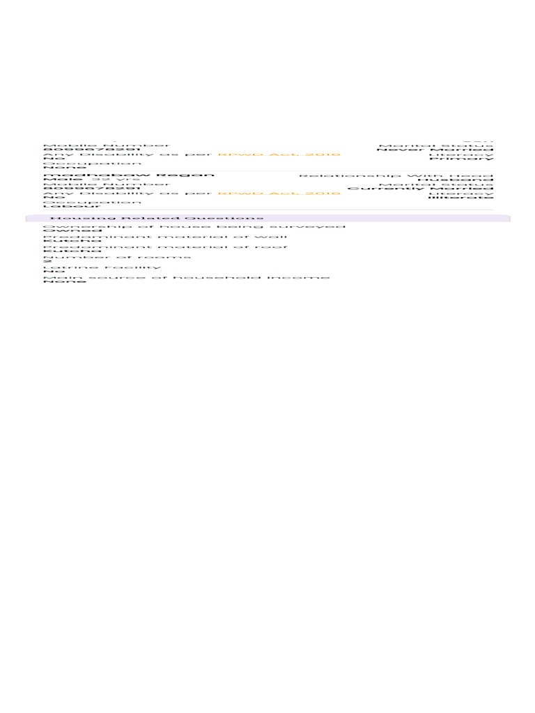 SurveyDetails Rekha Regan9426 | PDF