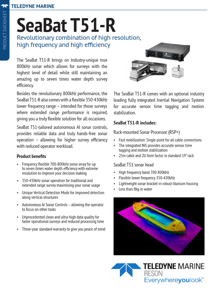 SeaBat T51-R Sonar System Overview | PDF | Sonar | Inertial Navigation ...