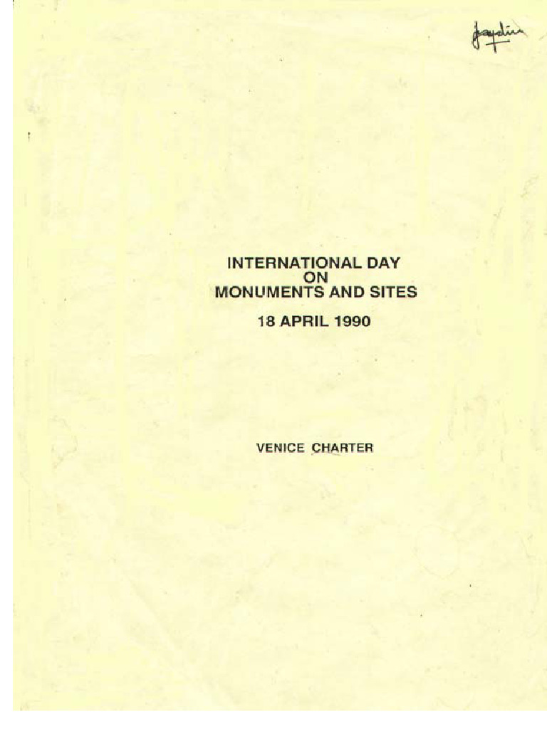 Venice Charter | PDF