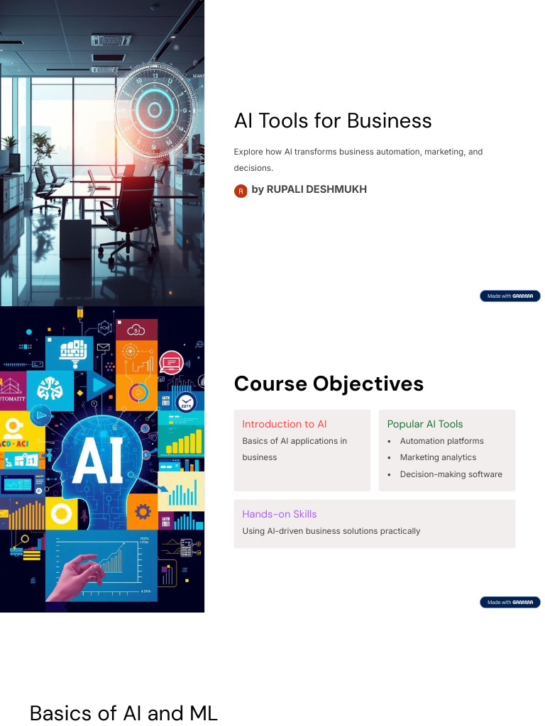 AI in Business: Transformative Tools | PDF | Artificial Intelligence ...