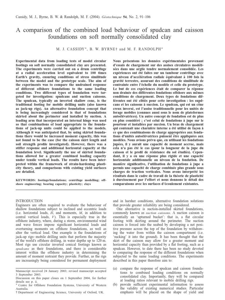Spud Can | Download Free PDF | Deep Foundation | Yield (Engineering)