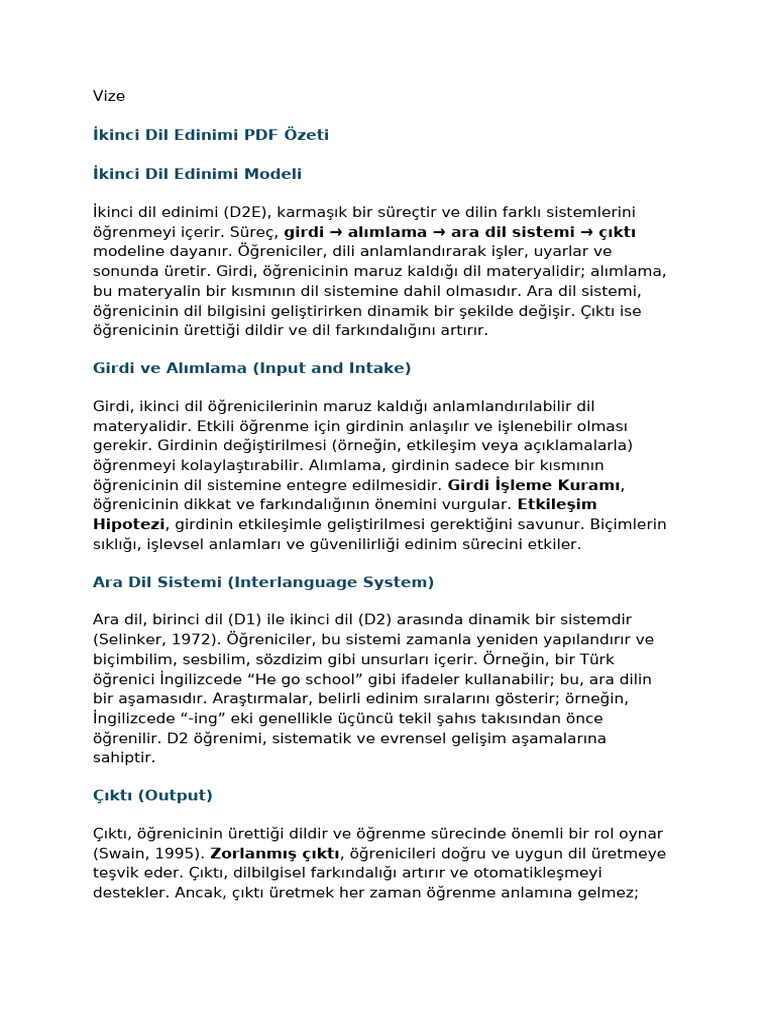 Ikinci Dil Edinimi Vize | PDF