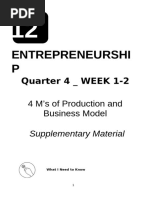 4M's of Production in Entrepreneurship | PDF | Supply Chain | Business ...