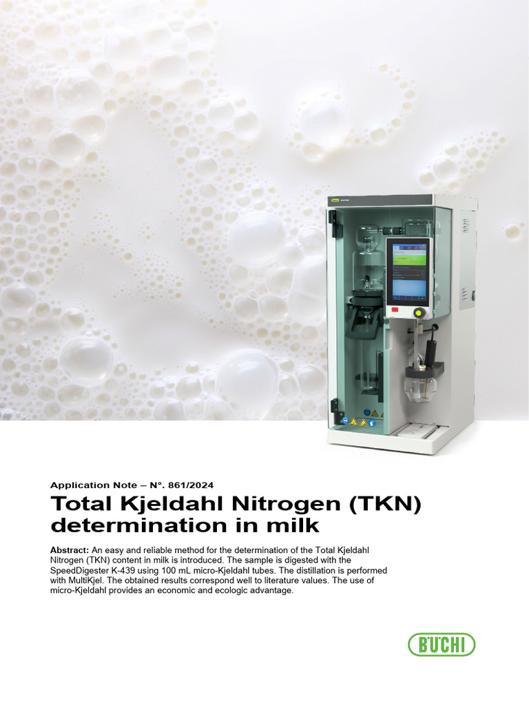 TKN Determination Method for Milk | PDF | Titration | Chemistry