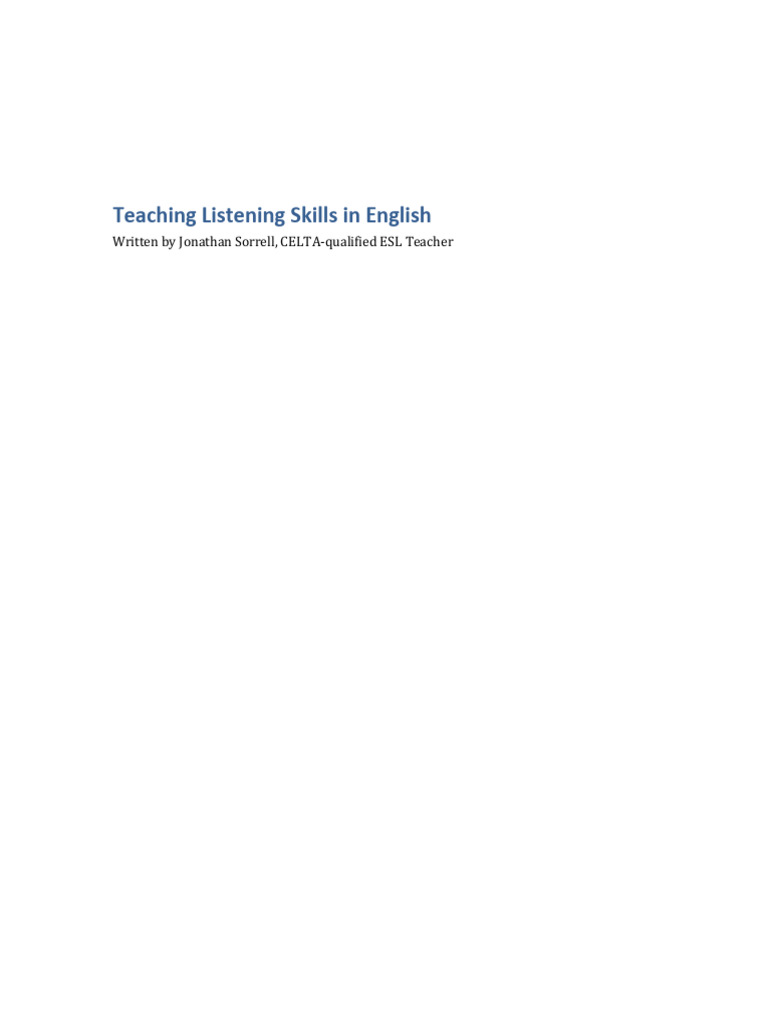 Teaching_Listening_Skills_in_English_by_Jonathan_Sorrell | PDF ...